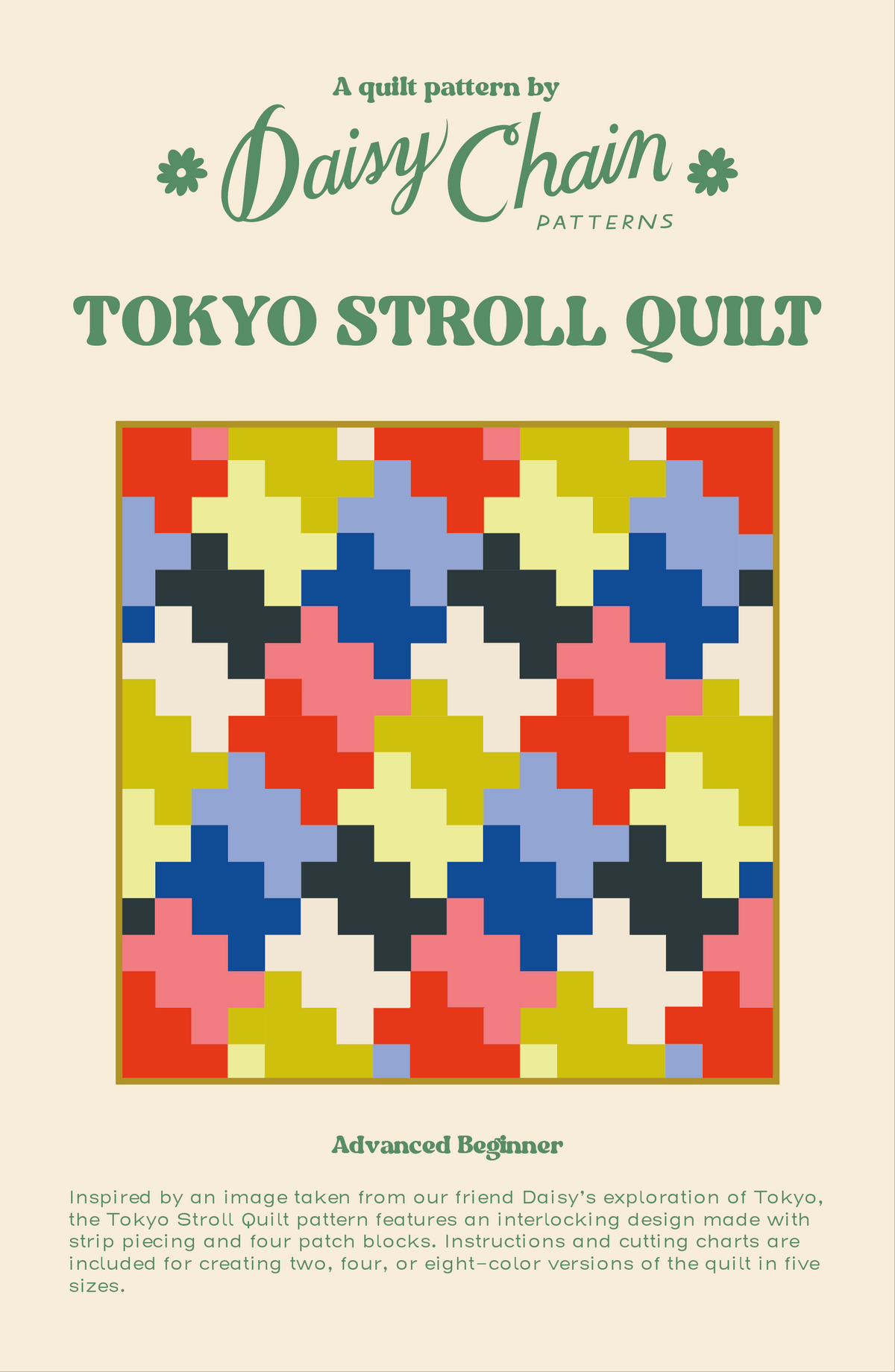 Tokyo Stroll Quilt PDF Pattern – Daisy Chain Patterns