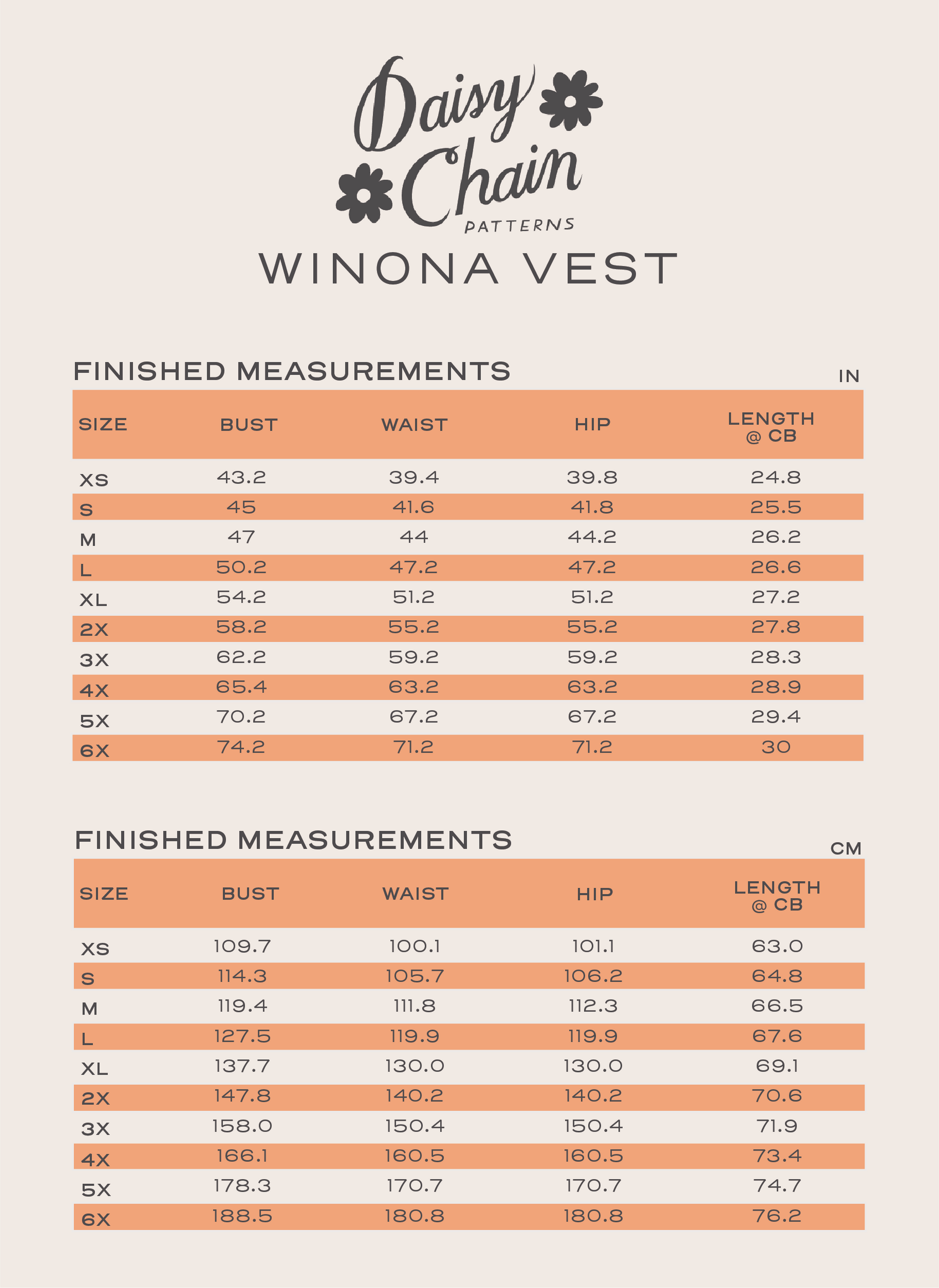 Winona Vest PDF Pattern – Daisy Chain Patterns