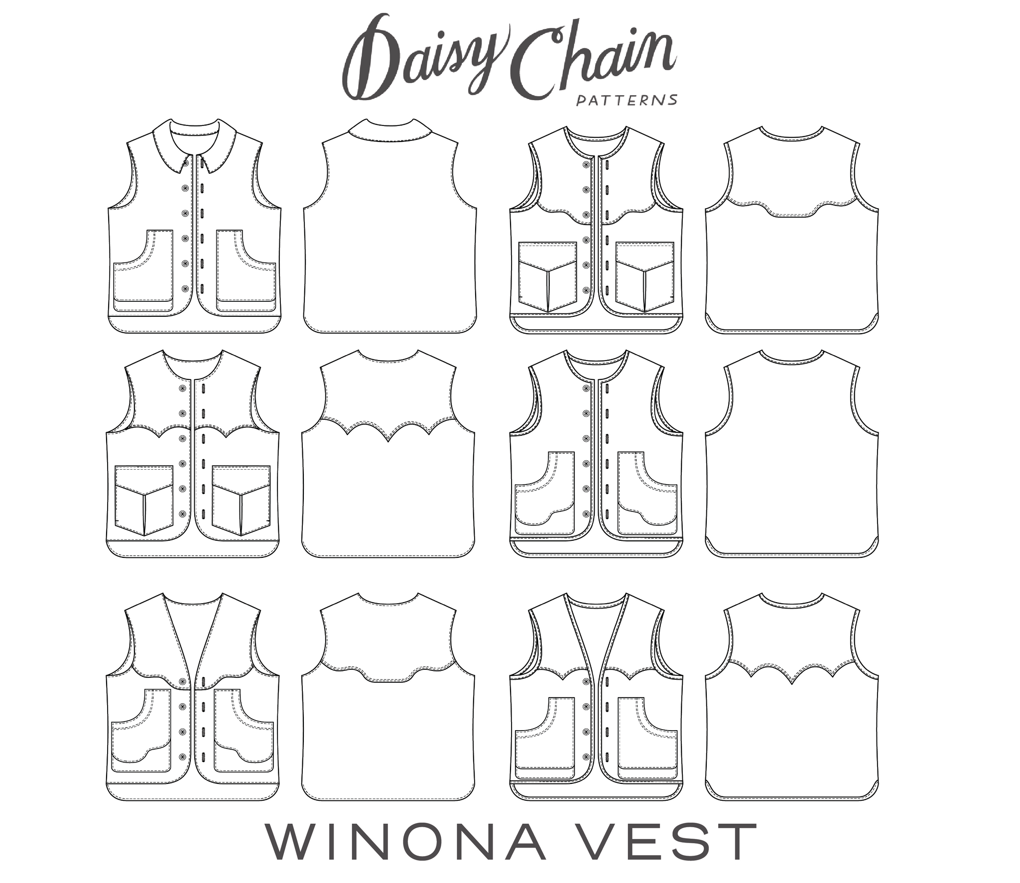 Winona Vest PDF Pattern – Daisy Chain Patterns