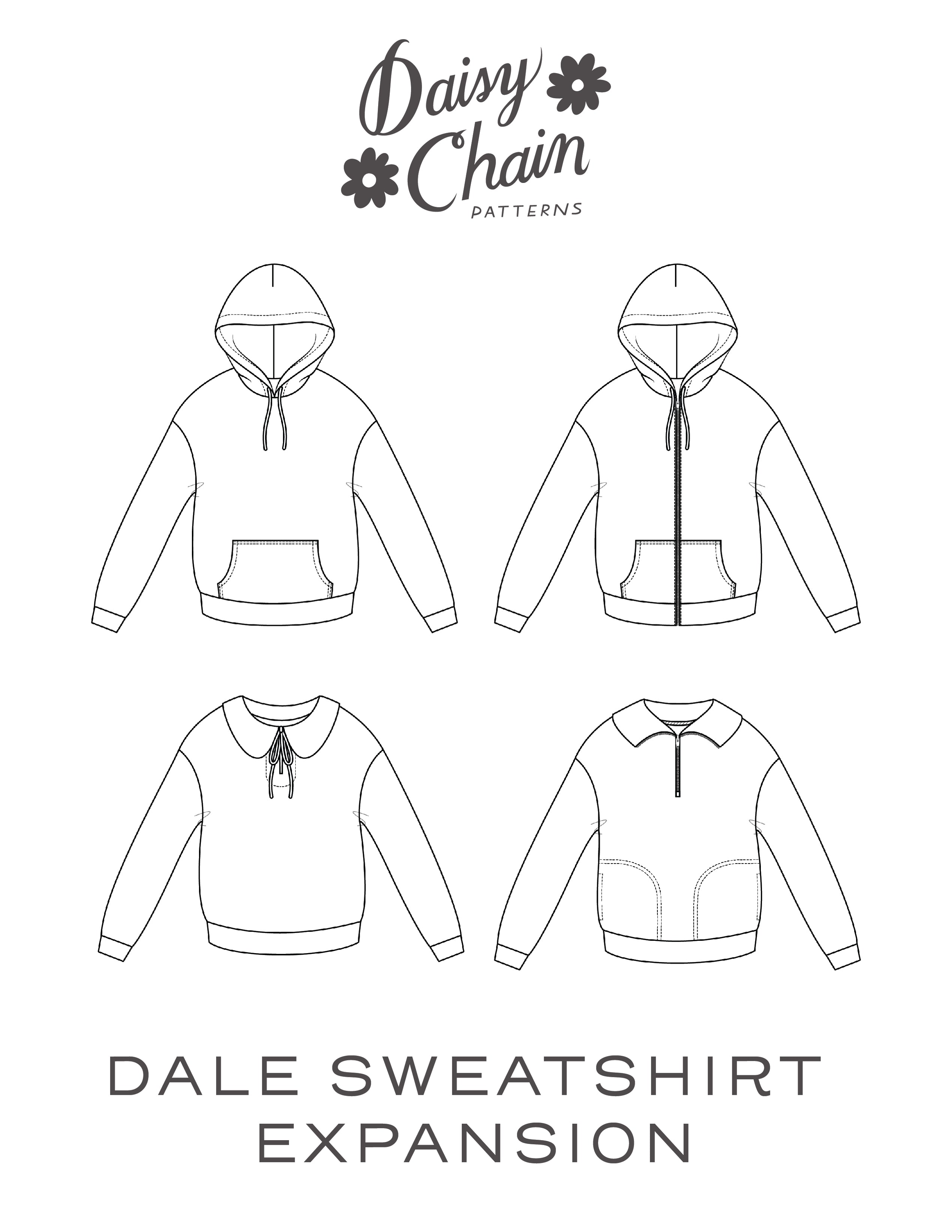 Dale Sweatshirt Expansion PDF Pattern – Daisy Chain Patterns