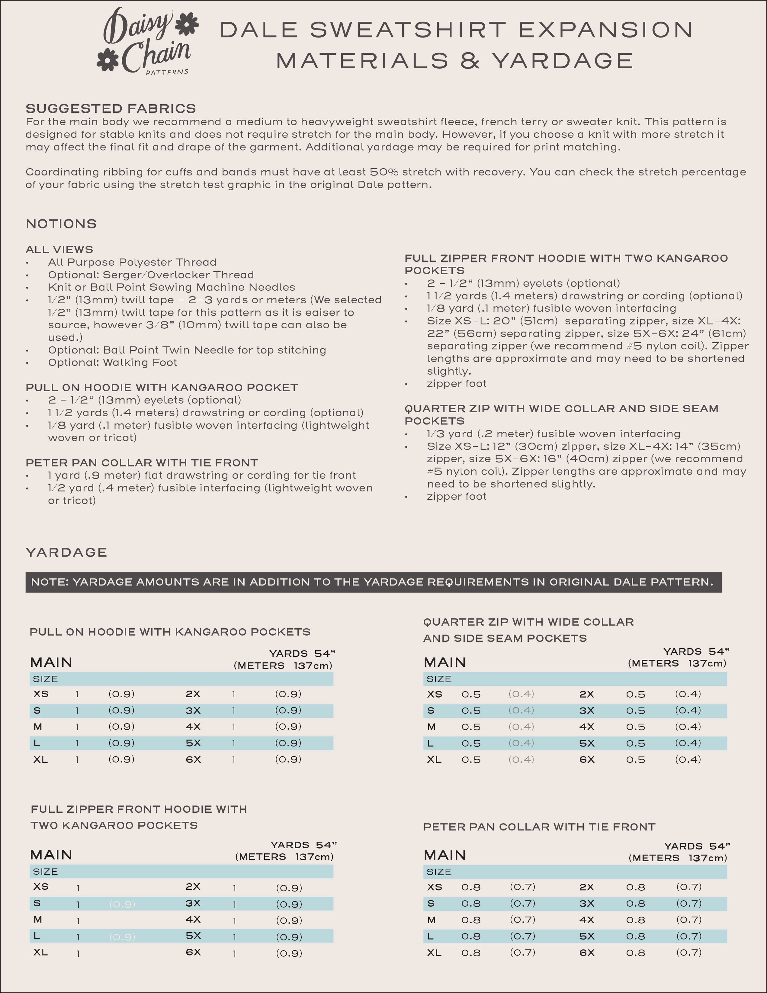 Dale Bundle! Dale Sweatshirt and Expansion PDF Pattern – Daisy Chain ...