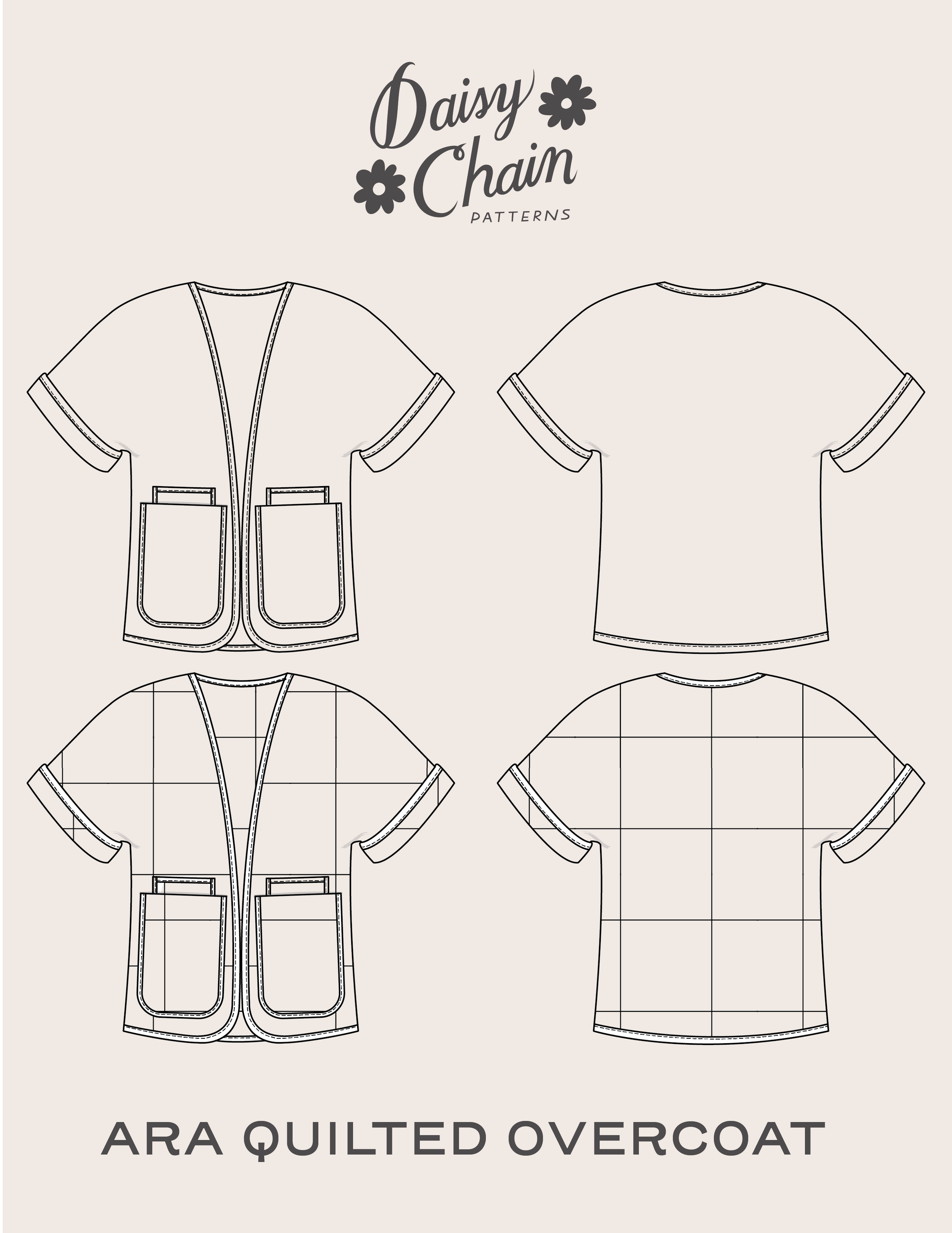 Ara Quilted Overcoat PDF Pattern – Daisy Chain Patterns